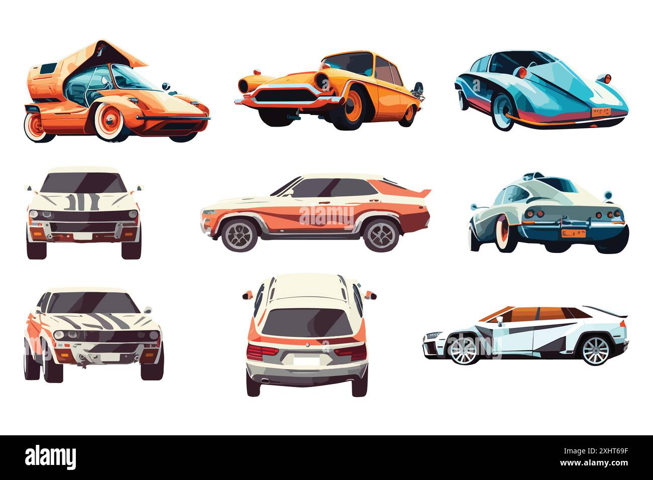 Cars set template on white background Stock Vector Image & Art - Alamy