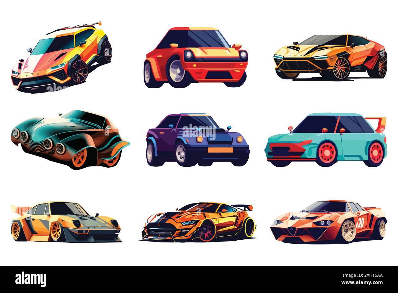 Cars set template on white background Stock Vector Image & Art - Alamy