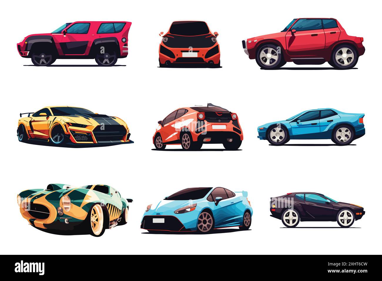 Cars set template on white background Stock Vector Image & Art - Alamy