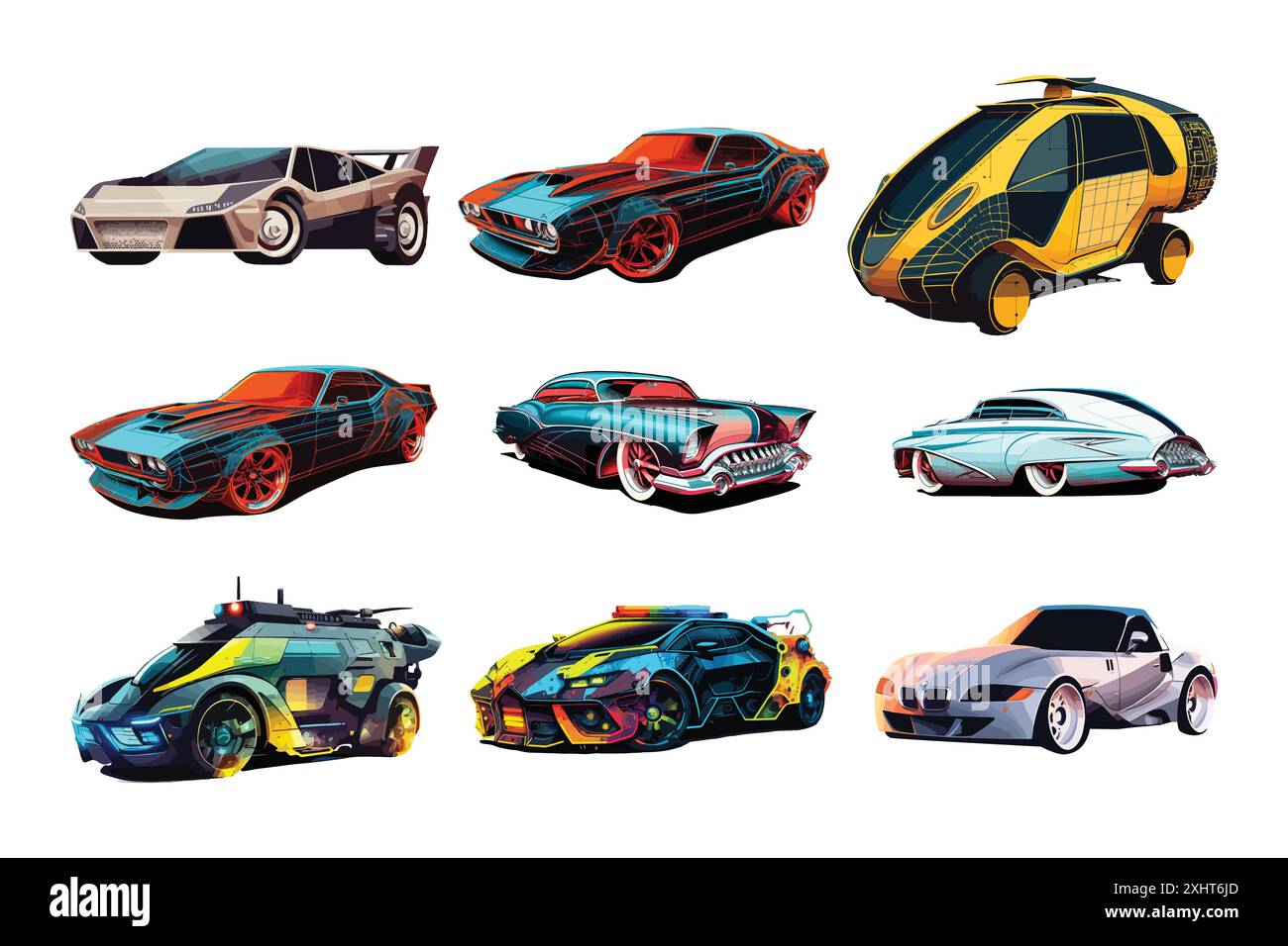 Cars set template on white background Stock Vector Image & Art - Alamy