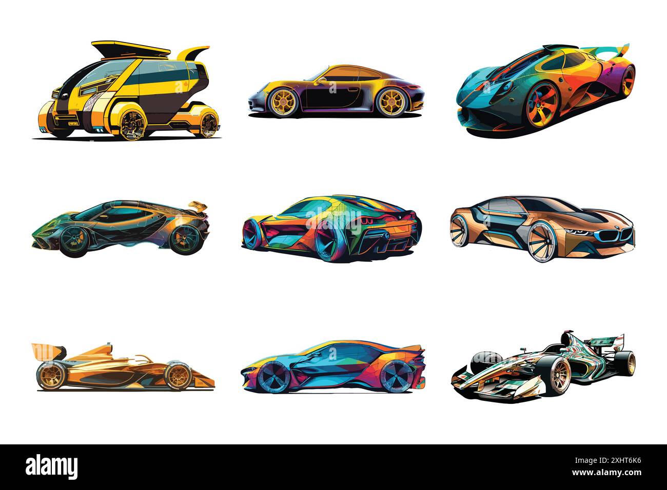 Cars set template on white background Stock Vector Image & Art - Alamy