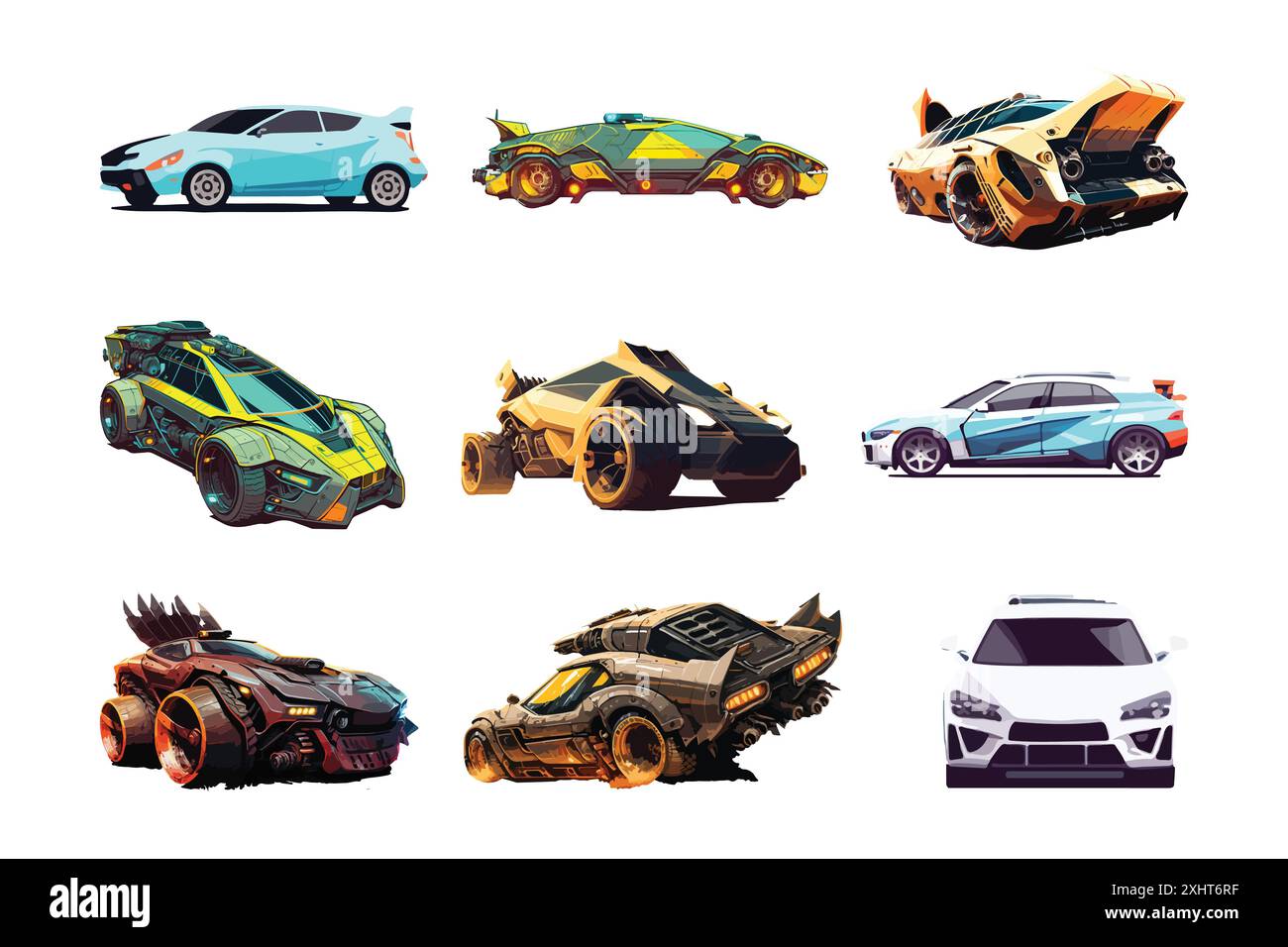 Cars set template on white background Stock Vector Image & Art - Alamy