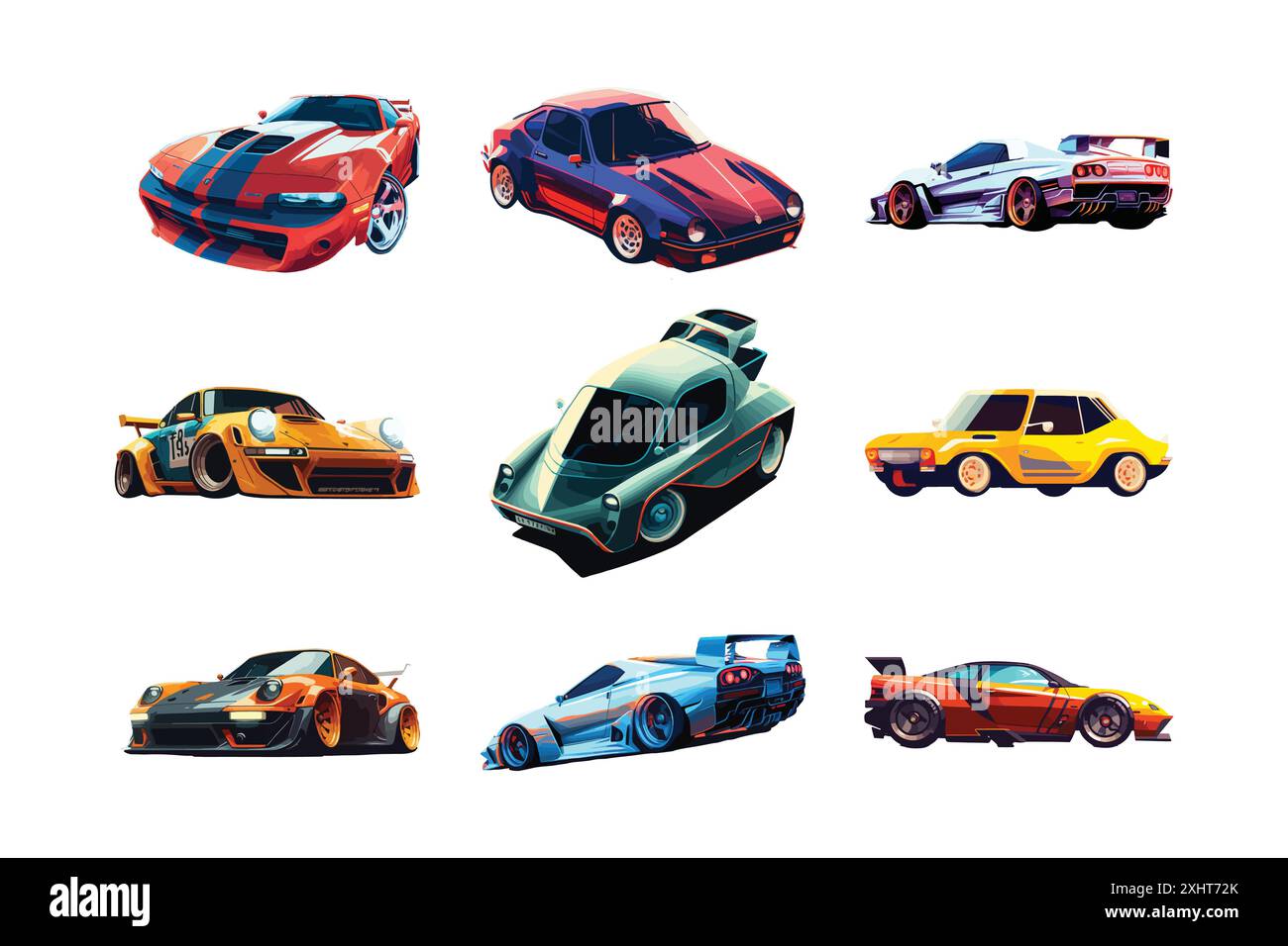 Cars set template on white background Stock Vector Image & Art - Alamy