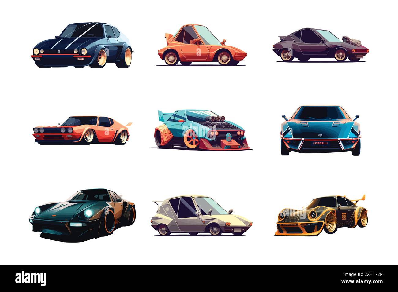 Cars set template on white background Stock Vector Image & Art - Alamy