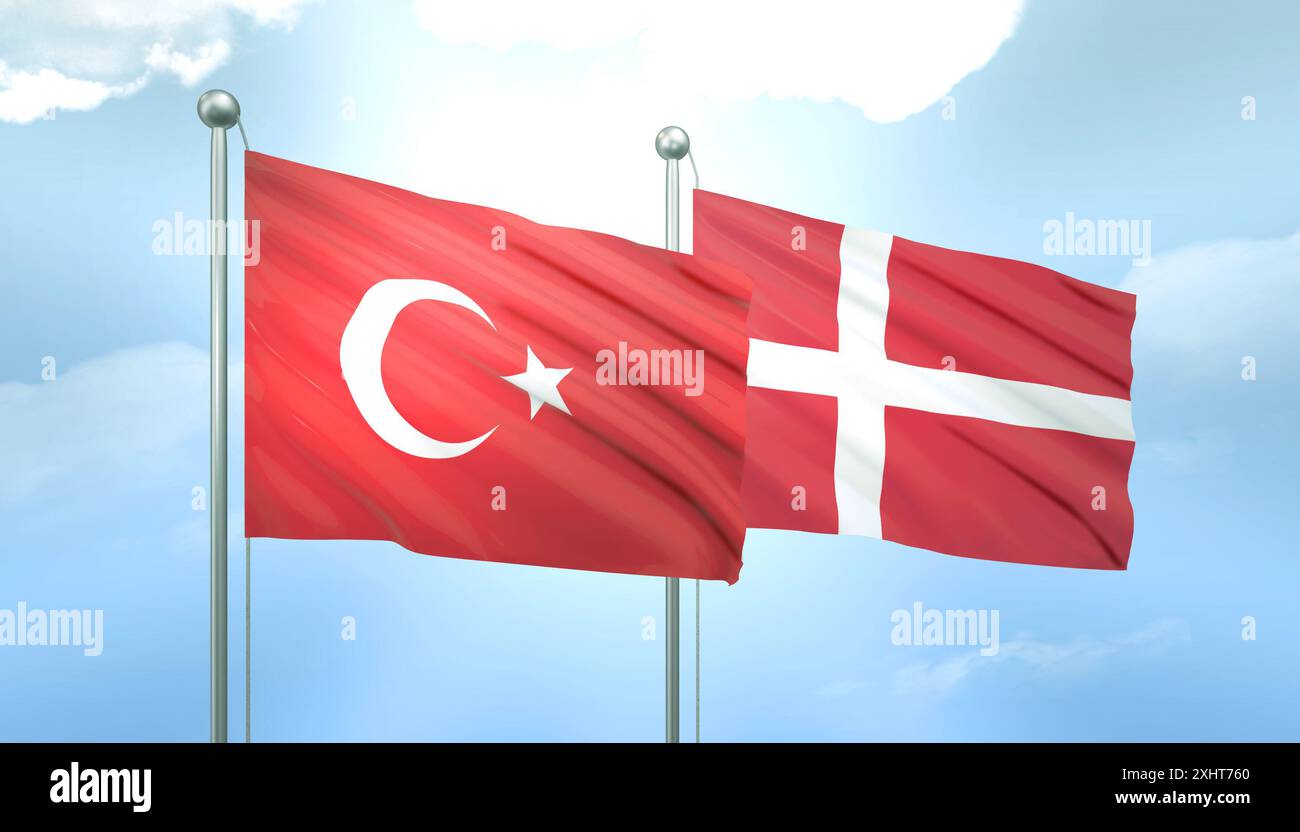 Turkey denmark flag hi-res stock photography and images - Alamy