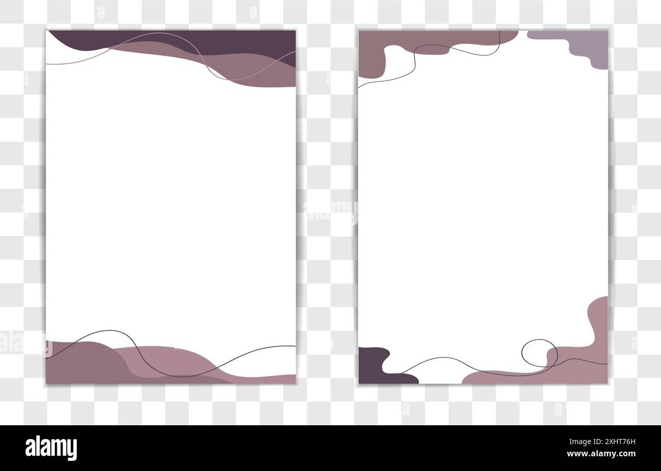 vector illustration features an A4 paper template with abstract, soft ...