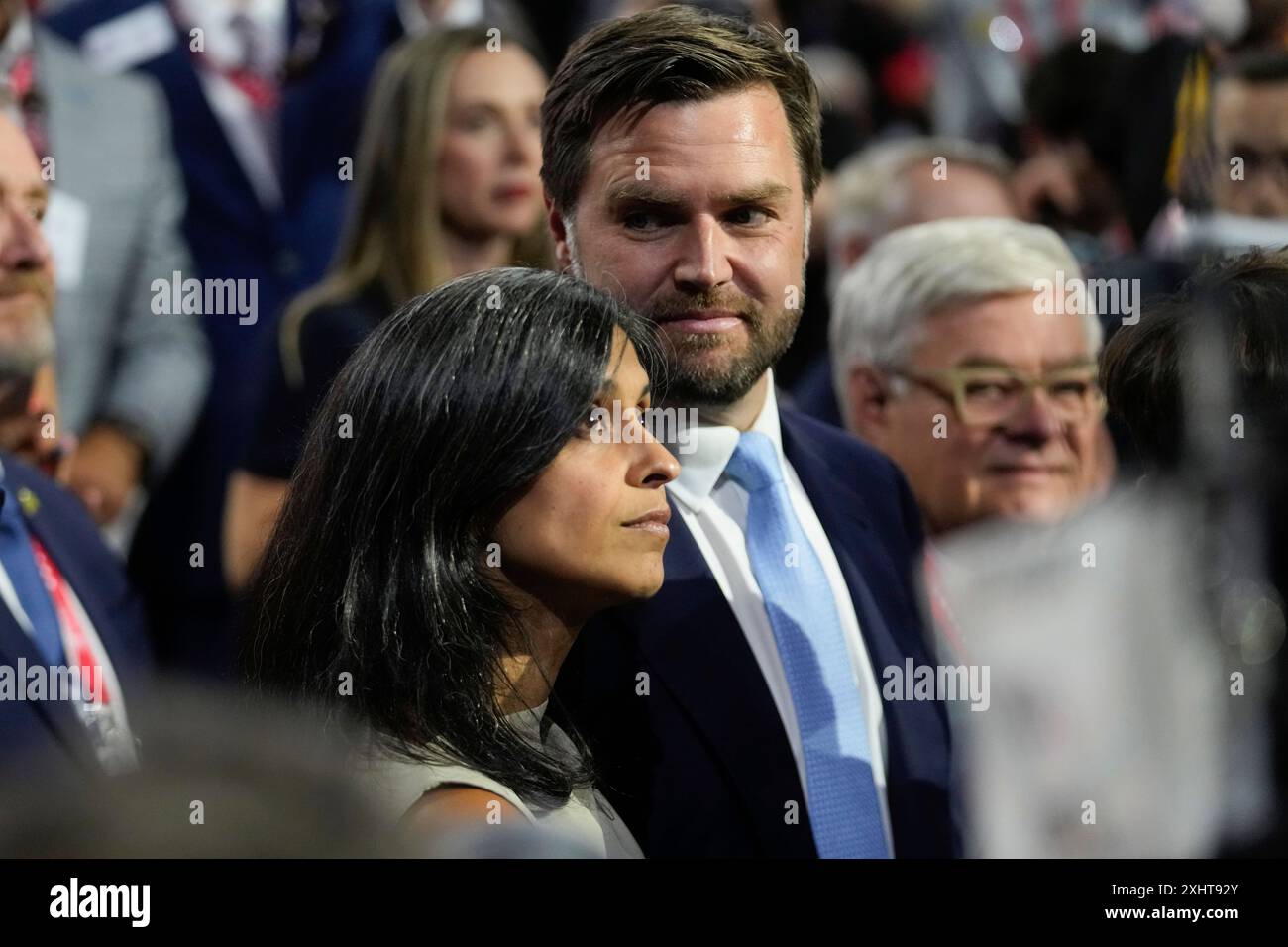 Republican vice presidential candidate Sen. JD Vance arrives with his ...