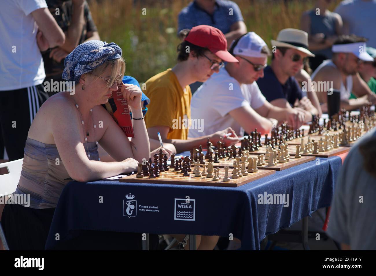 Female chess player at competition Stock Photo - Alamy