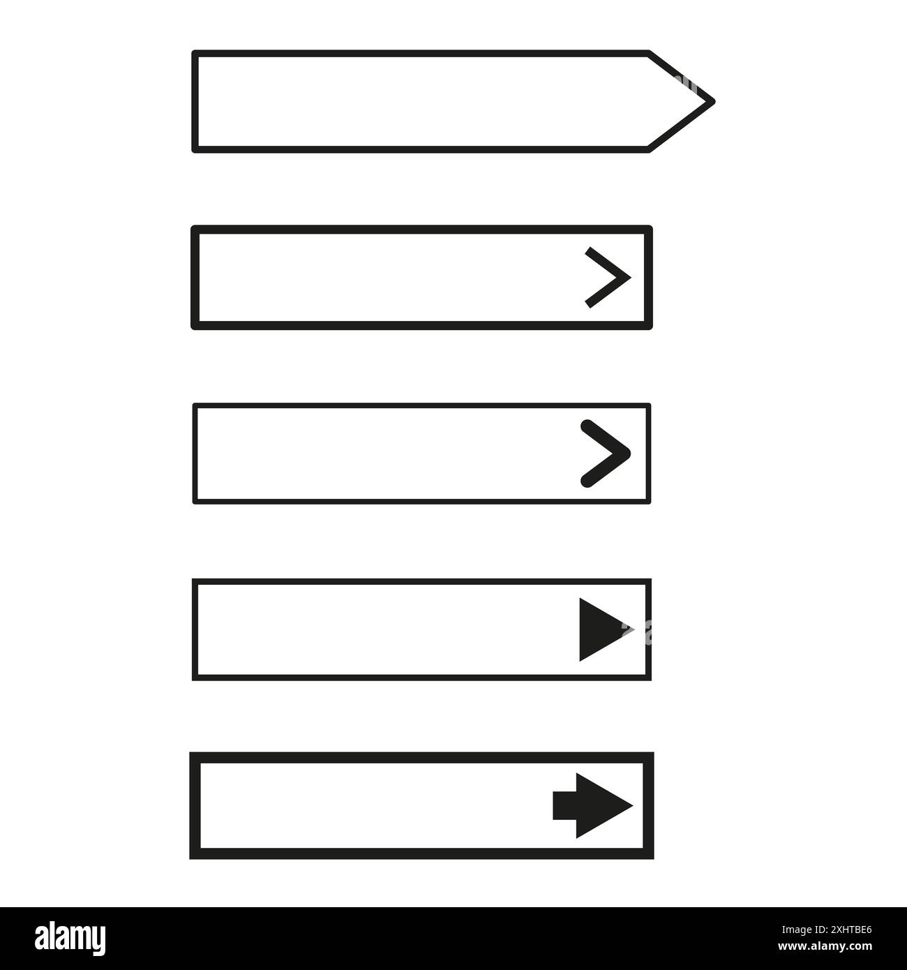 Arrow signboard icons. Blank directional signs. Vector illustration ...