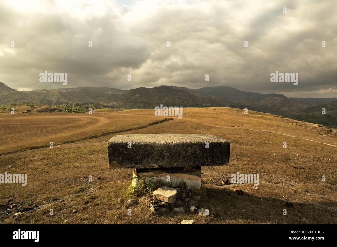 A megalithic tomb on Hoba Kalla field in Patiala Bawa village, Lamboya ...