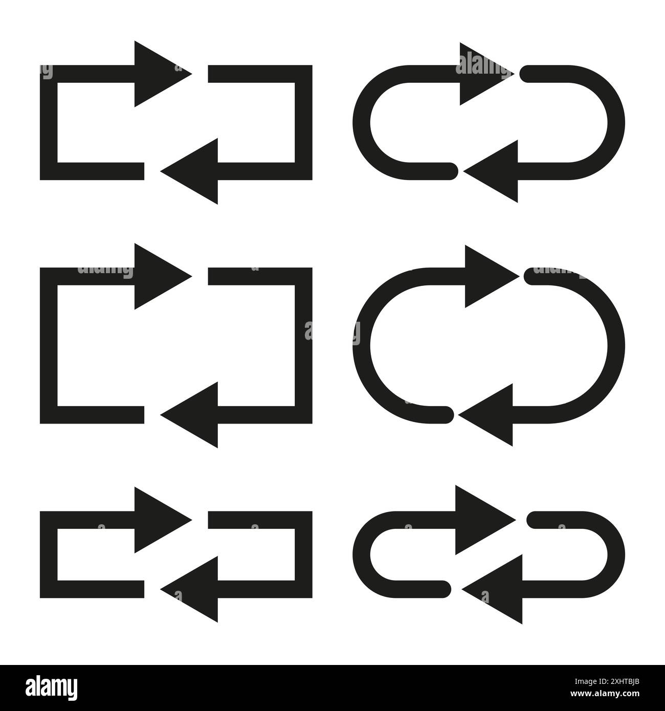 Circular arrows. Rectangular and oval forms. Varied shapes. Vector ... Circular arrows. Rectangular and oval forms. Varied shapes. Vector ...