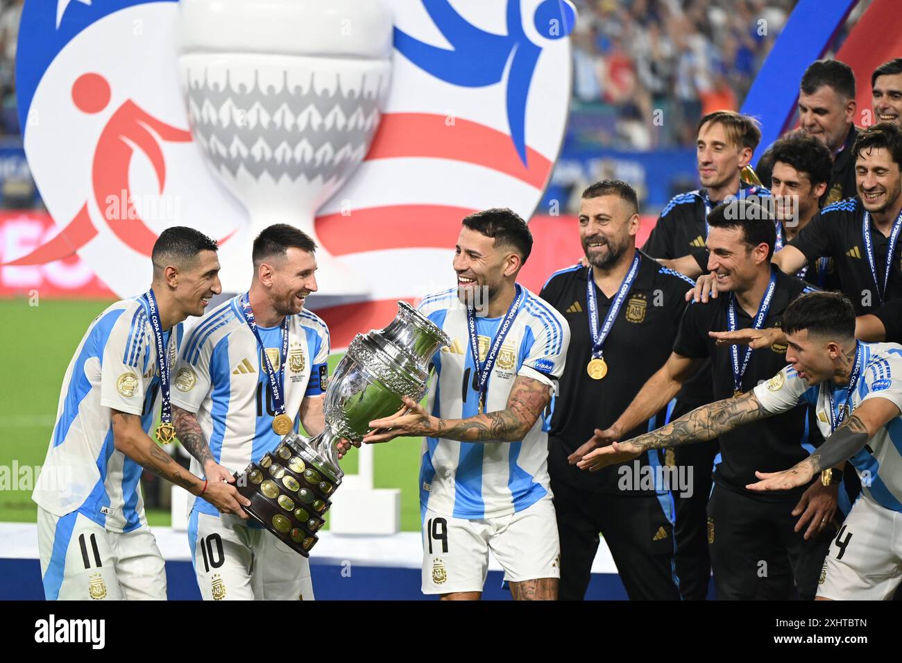 Miami Gardens, United States. 14th July, 2024. Angel Di Maria, Lionel ...