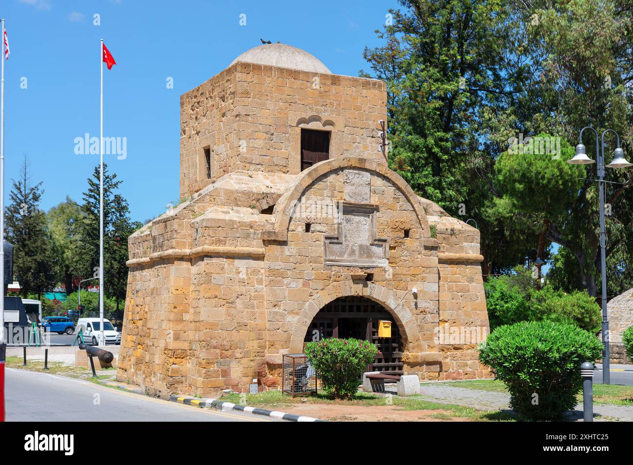 Kyrenia Gate in North Nicosia from Northern Cyprus. Popular tourist ...