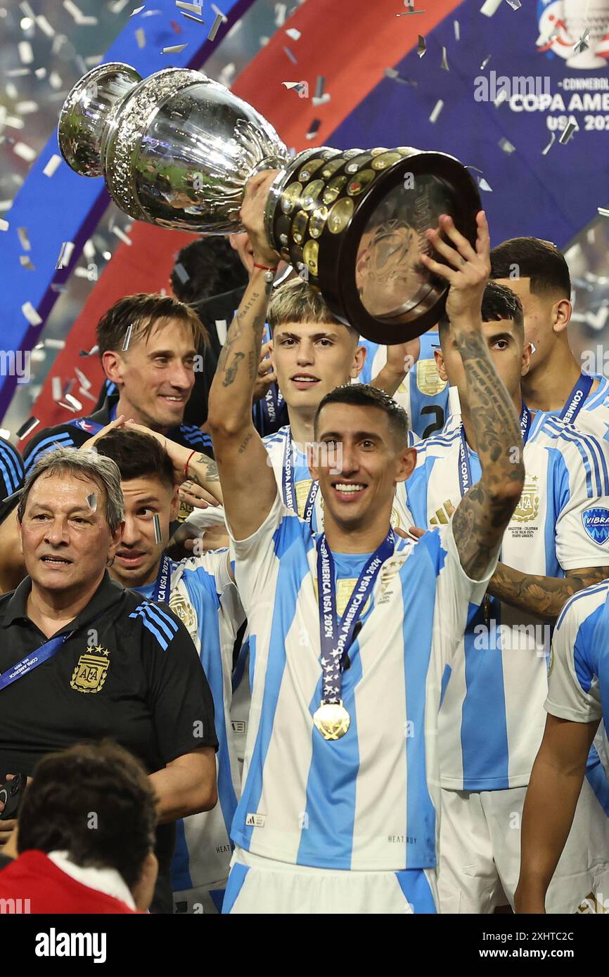 Miami, Florida, USA. 15th July, 2024. Argentina's forward Angel Di ...
