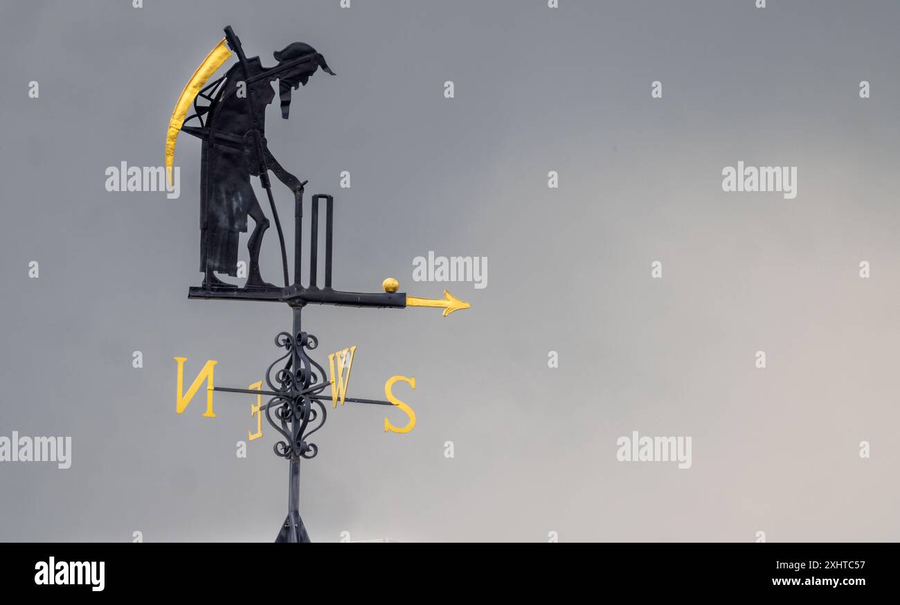 Old Father Time weathervane at Lord's Cricket Ground, London Stock ...