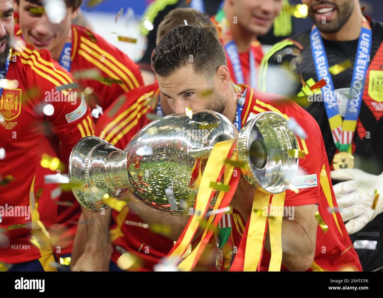 Berlin, Germany. 14th July, 2024. Nacho of Spain celebrates with the ...