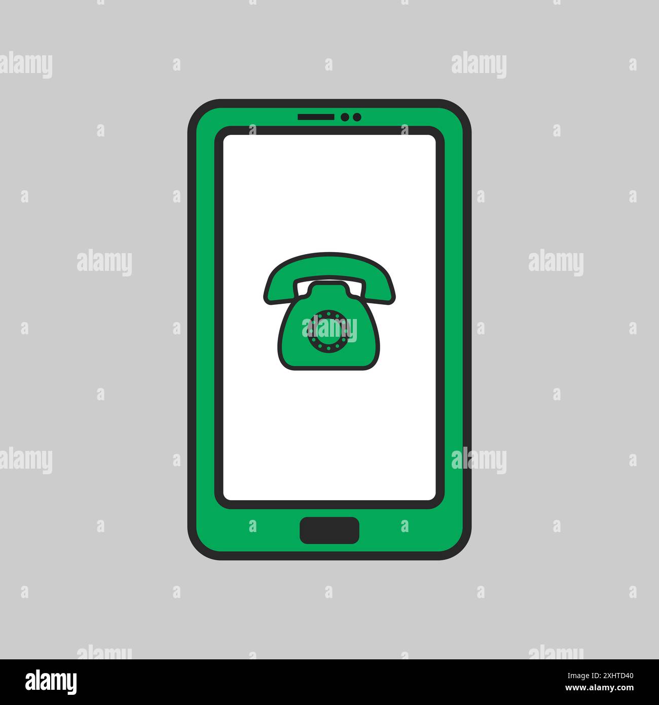 Flat telephone or mobile phone symbol Stock Vector Image & Art - Alamy