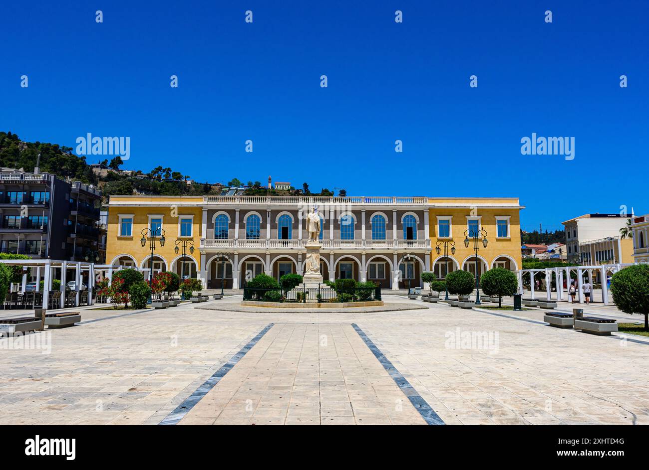 Zakynthos, Greece - June 8 2024: Panoramic urban view of Dionysios ...