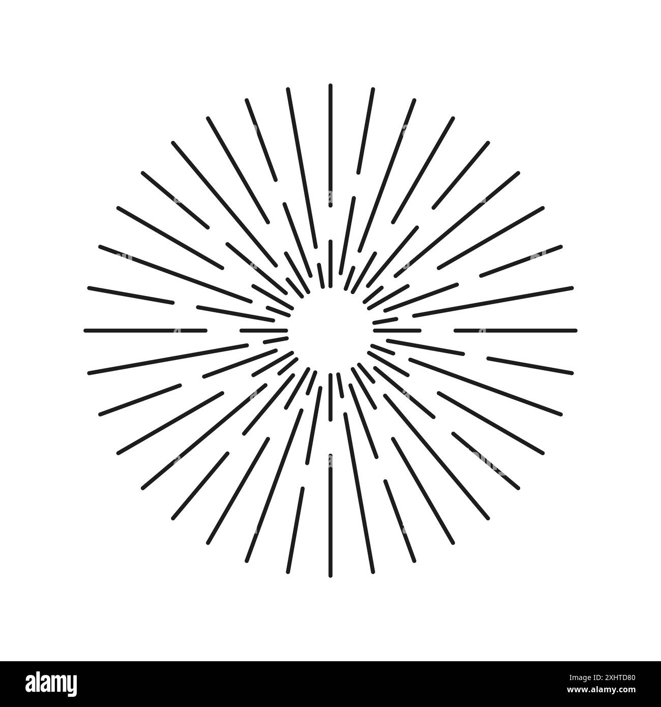 Abstract radial burst. Geometric sun rays. Minimal vector illustration ...