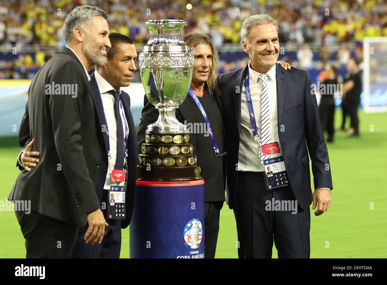 Miami, Florida, USA. 15th July, 2024. Former Colombia’s players Juan ...