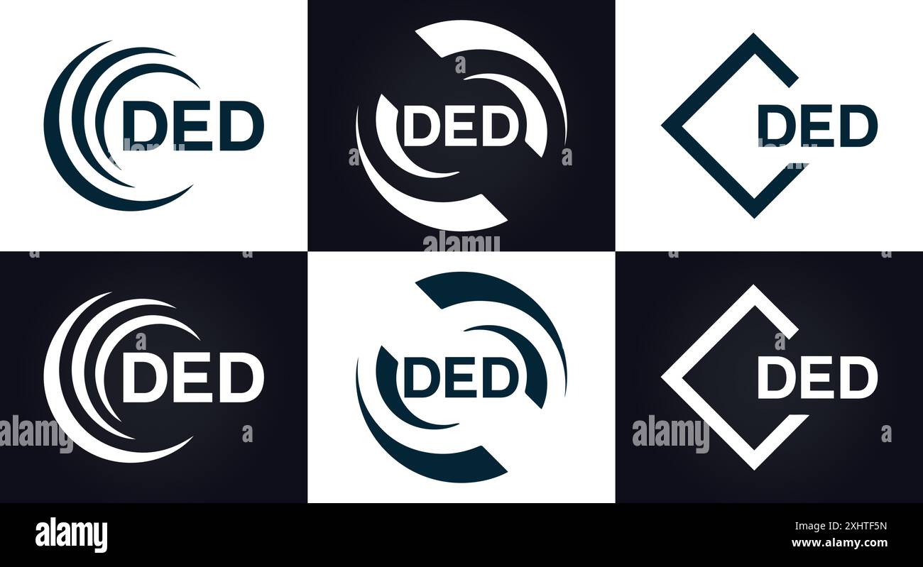 DED logo. D E D design. White DED letter. DED, D E D letter logo design ...