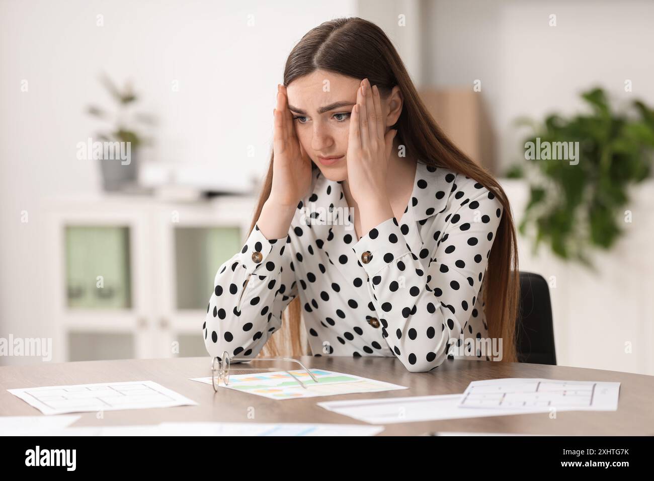 Embarrassed shy nervous young woman hi-res stock photography and images ...