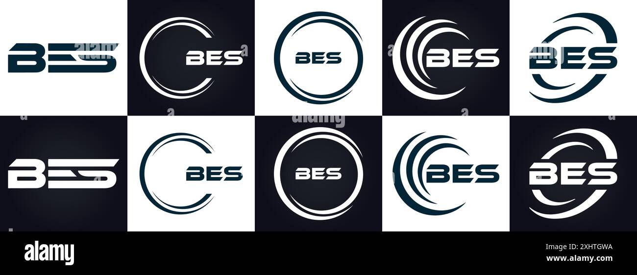 BES logo. B E S design. White BES letter. BES, B E S letter logo design ...