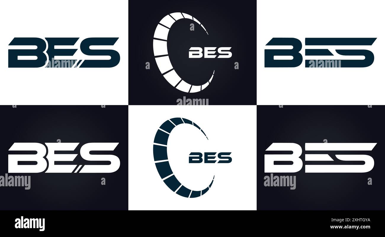 BES logo. B E S design. White BES letter. BES, B E S letter logo design ...