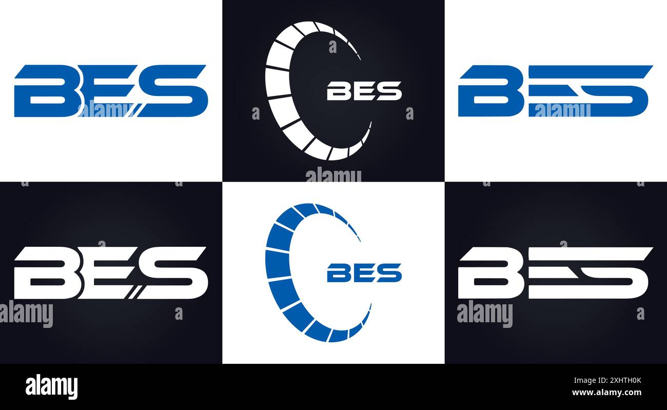 BES logo. B E S design. White BES letter. BES, B E S letter logo design ...