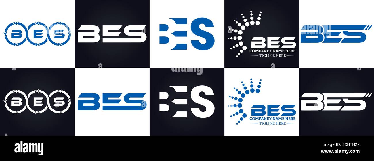 BES logo. B E S design. White BES letter. BES, B E S letter logo design ...