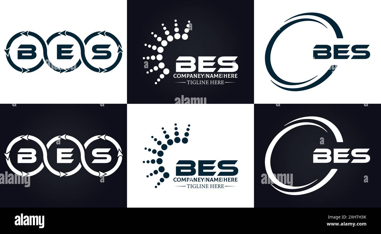 BES logo. B E S design. White BES letter. BES, B E S letter logo design ...