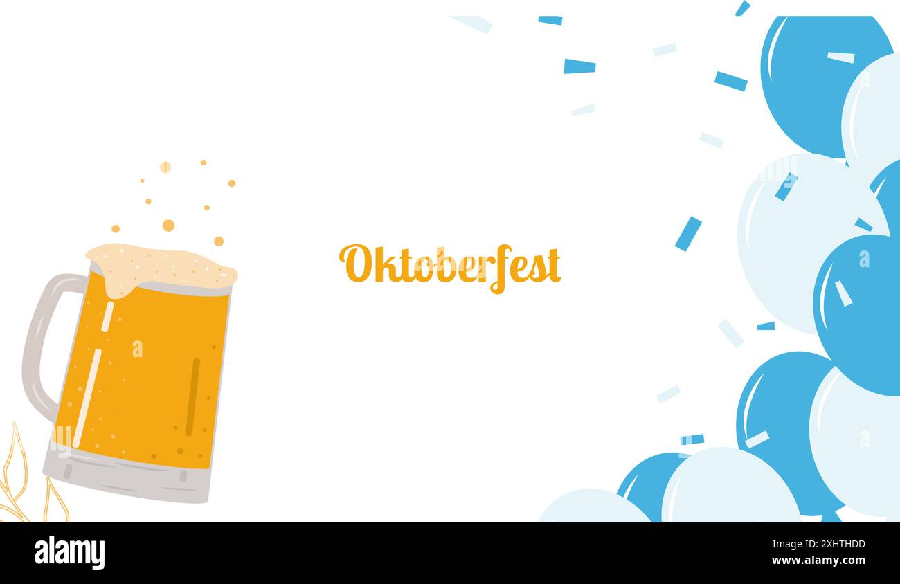 Oktoberfest annual beer festival in Germany banner. Popular cultural ...