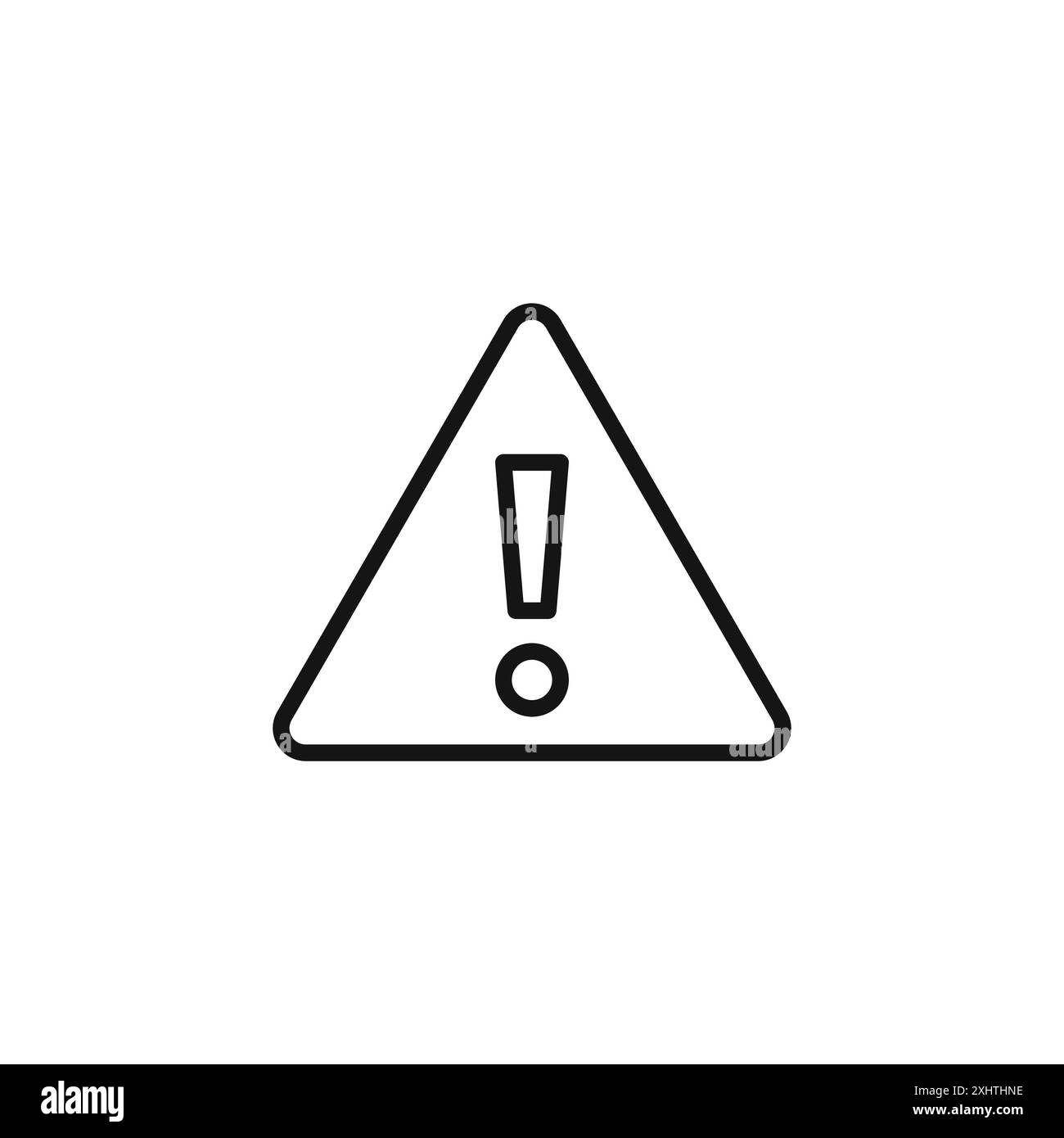 Attention Warning sign icon outline collection or set in black and ...