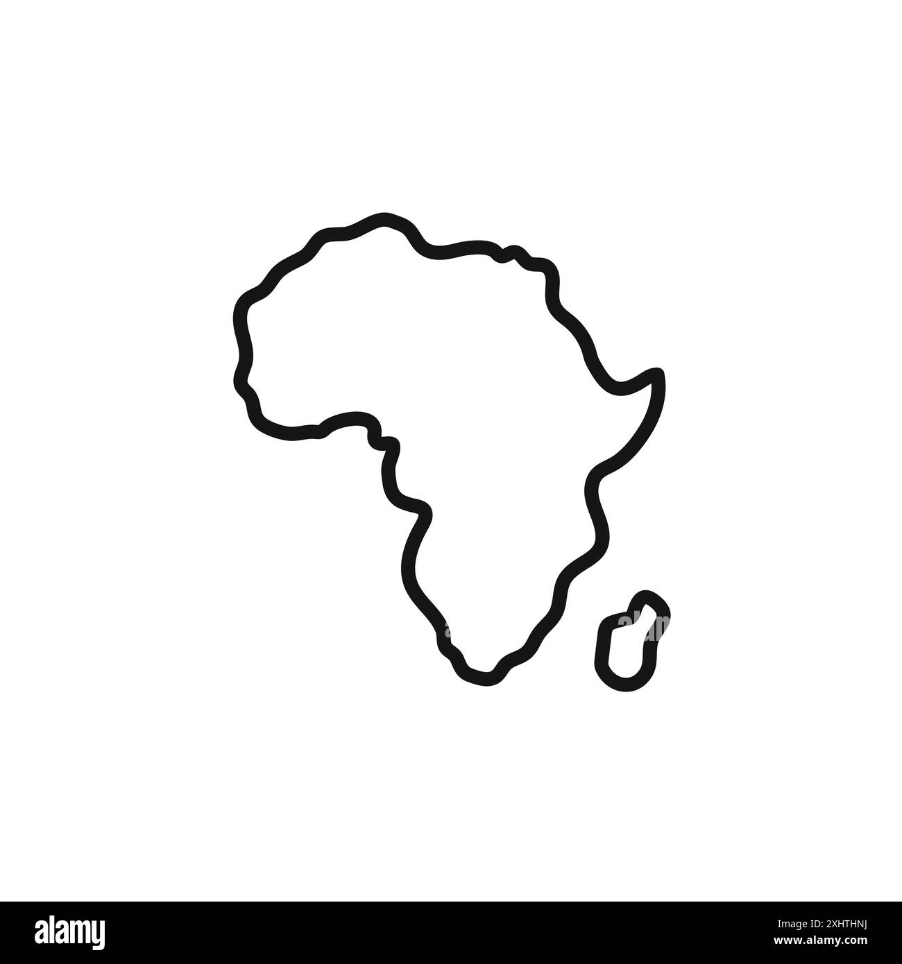 africa map icon outline collection or set in black and white Stock ...