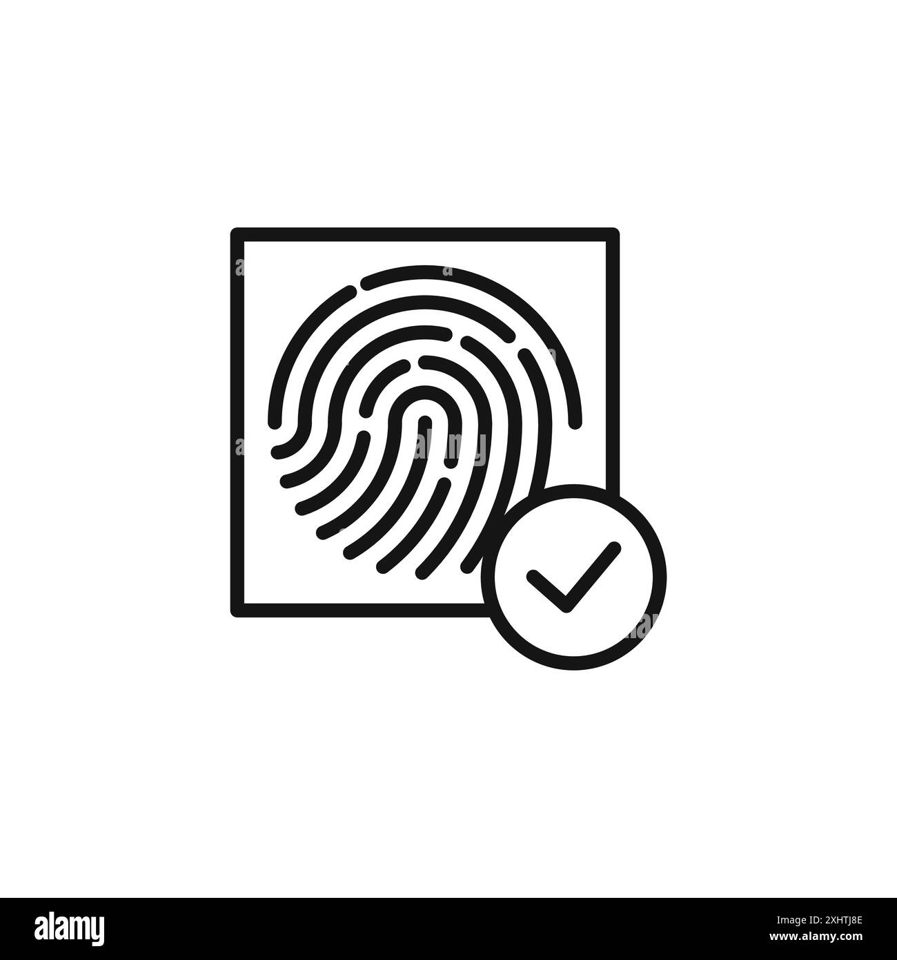 Biometric icon set in hi-res stock photography and images - Alamy