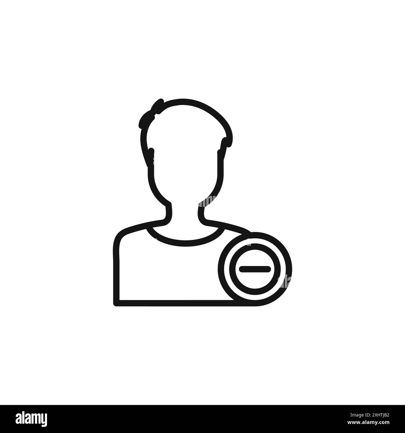 Block User Icon outline collection or set in black and white Stock ...