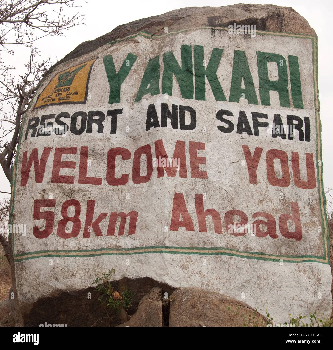 Welcome Sign, Yankari Game Reserve, Bauchi State, Nigeria, Africa ...