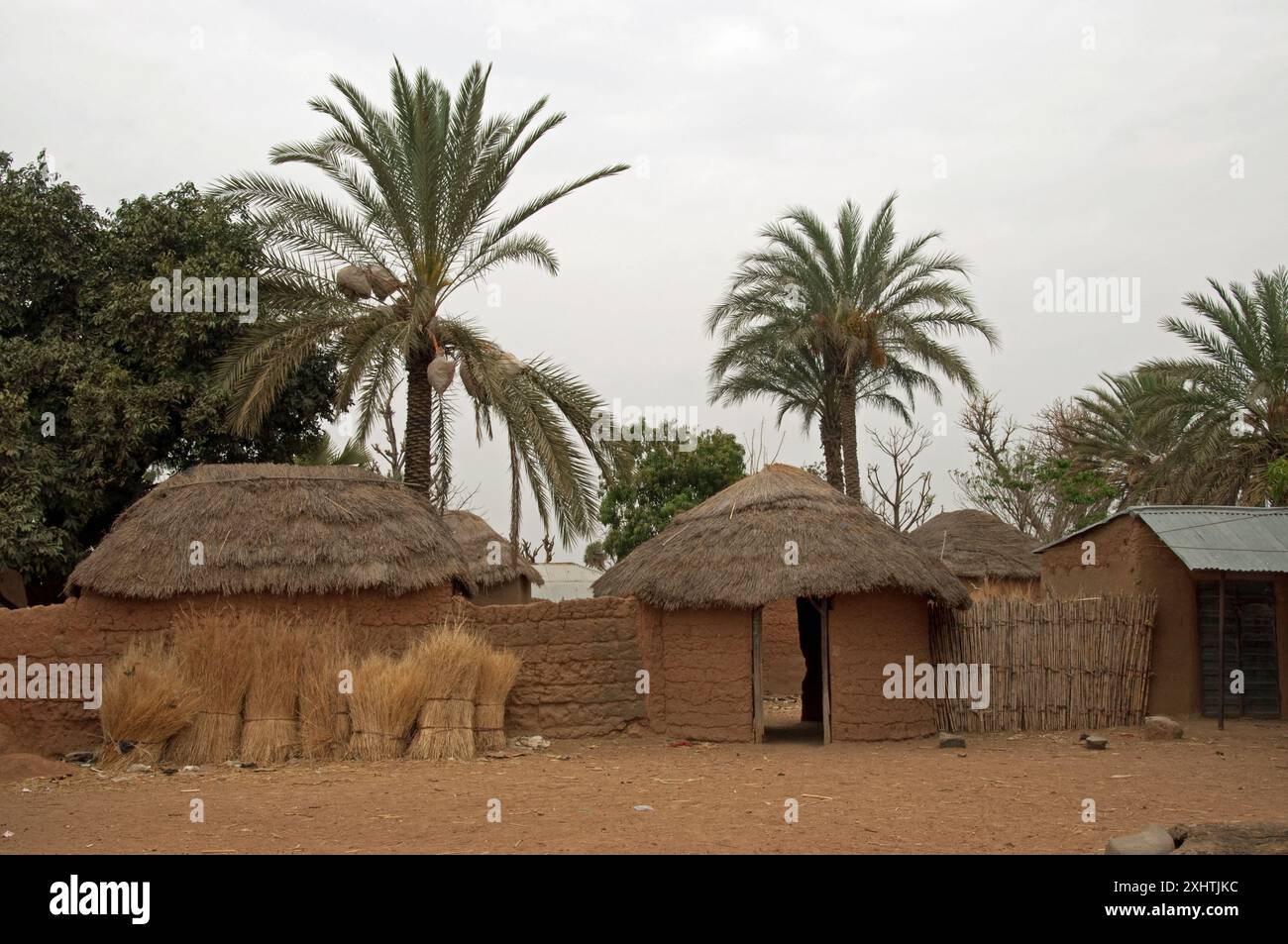Homestead, Small village, Bauchi State, Nigeria, Africa. Huts with ...