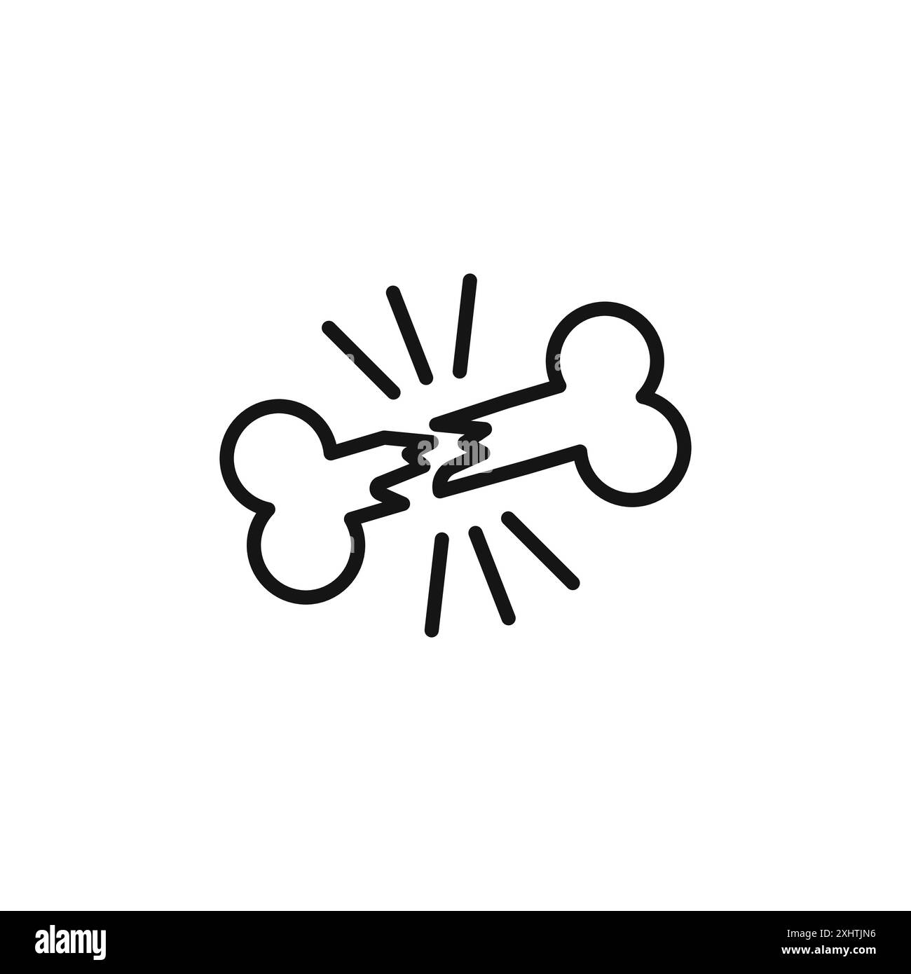 Broken bone icon outline collection or set in black and white Stock Vector Image & Art - Alamy