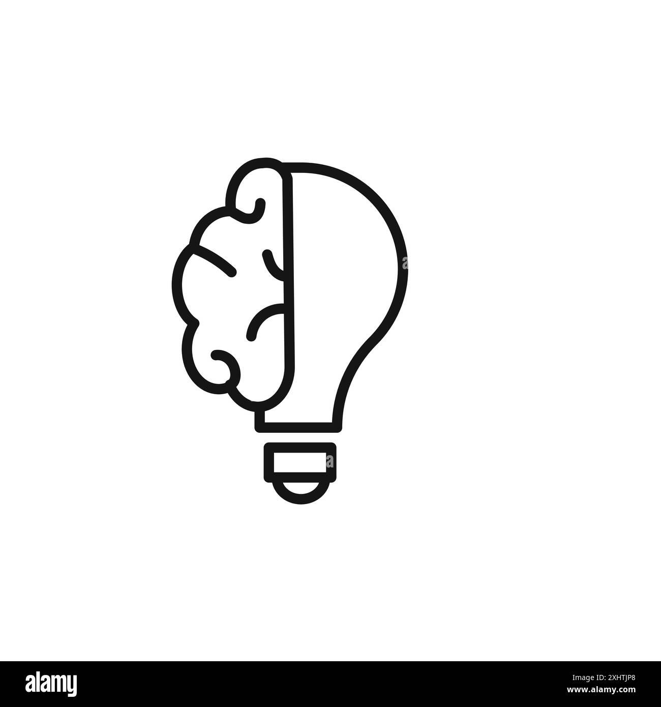Brain idea icon outline collection or set in black and white Stock Vector Image & Art - Alamy