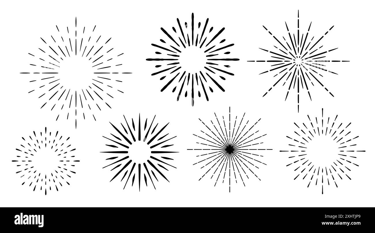 Sun ray frames Stock Vector Images - Alamy