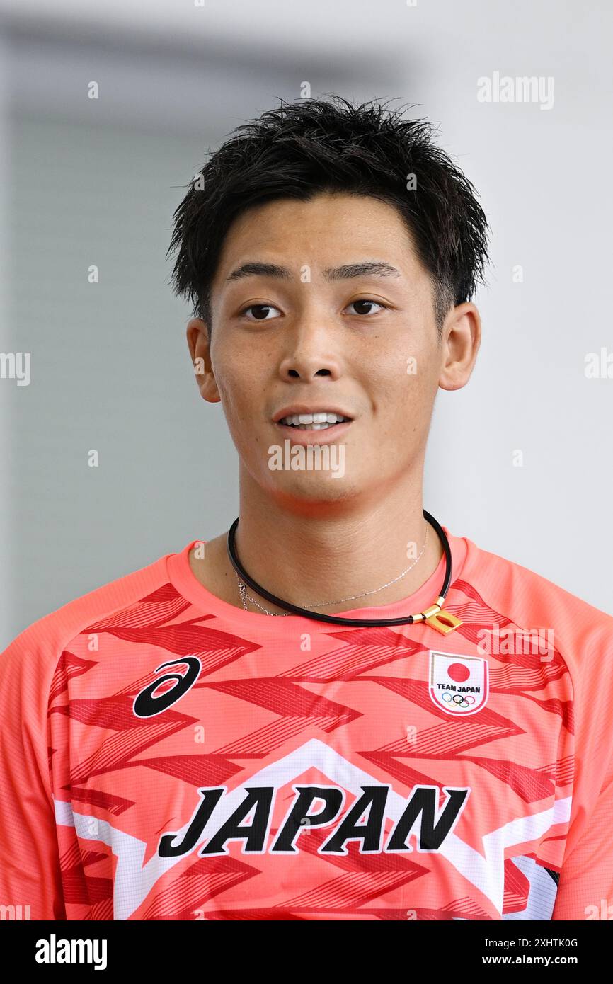 NTC, Tokyo, Japan. 14th July, 2024. Koki Ueyama (JPN), JULY 14, 2024 - Athletics : Men's 4x100m ...