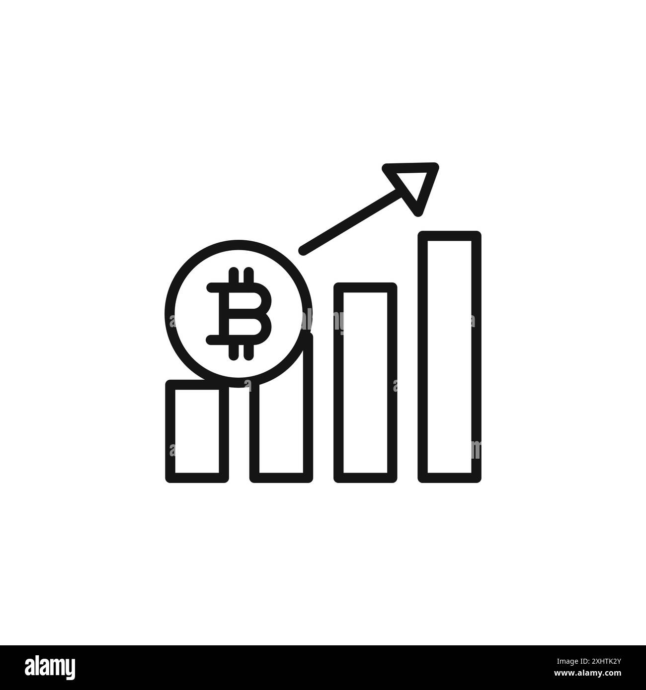 Bitcoin Evolution icon outline collection or set in black and white ...