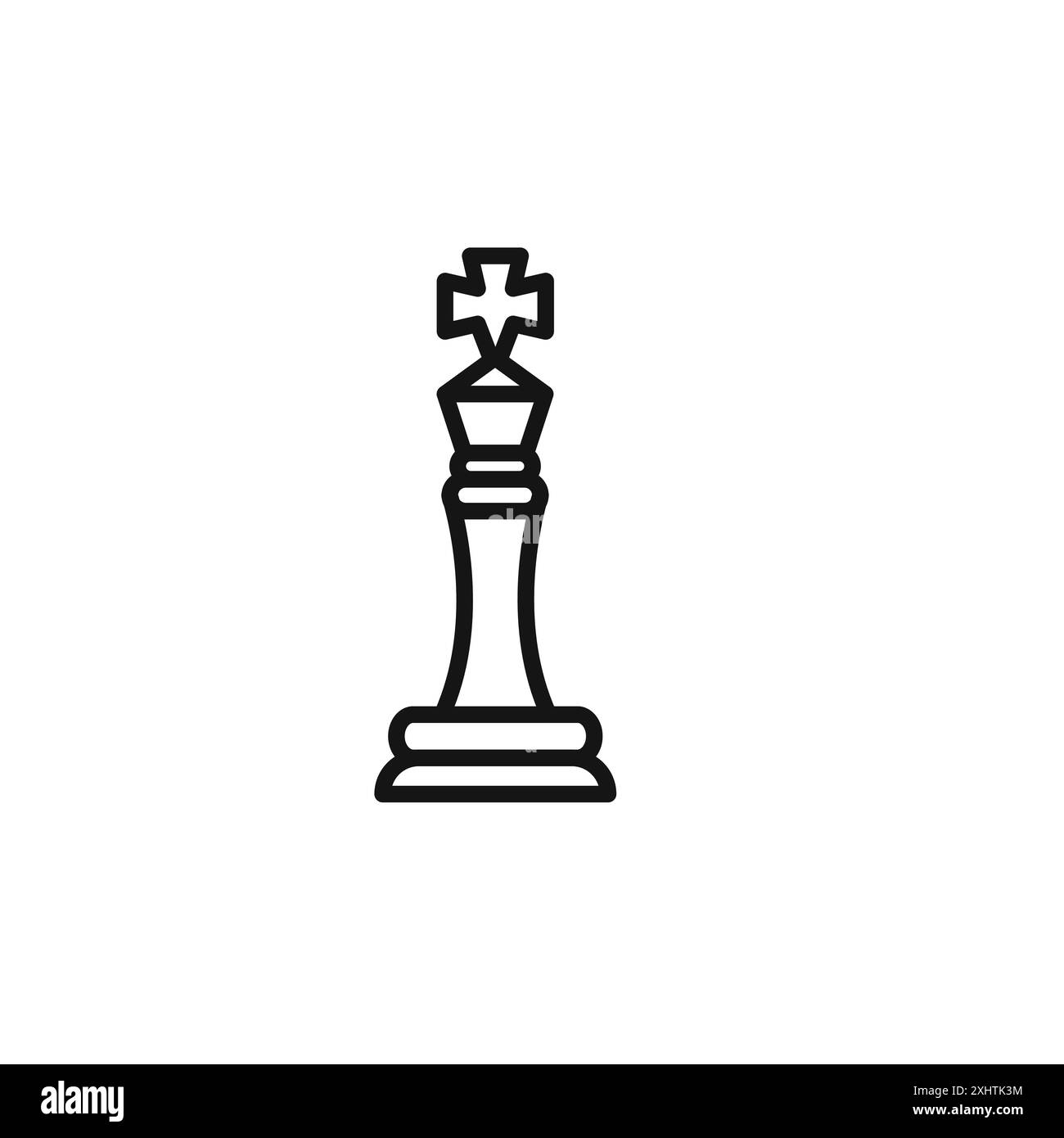 Chess king icon outline collection or set in black and white Stock ...