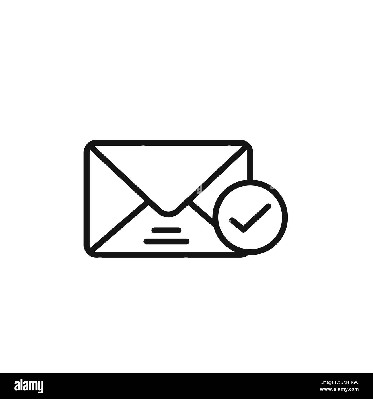 check message icon outline collection or set in black and white Stock ...