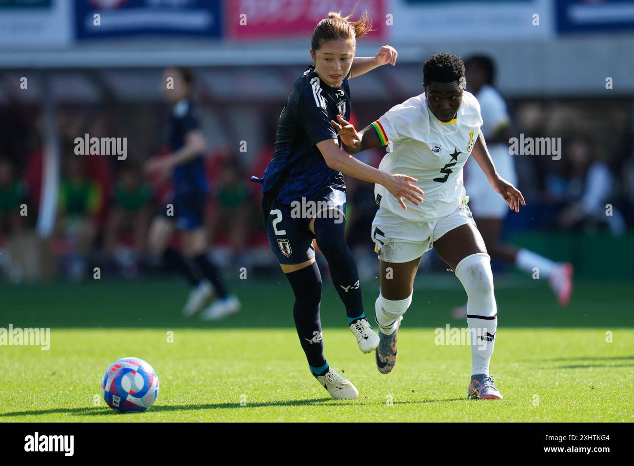 Kanazawa, Ishikawa, Japan. 13th July, 2024. (L-R) Risa Shimizu (JPN), Grace Asantewaa (GHA ...