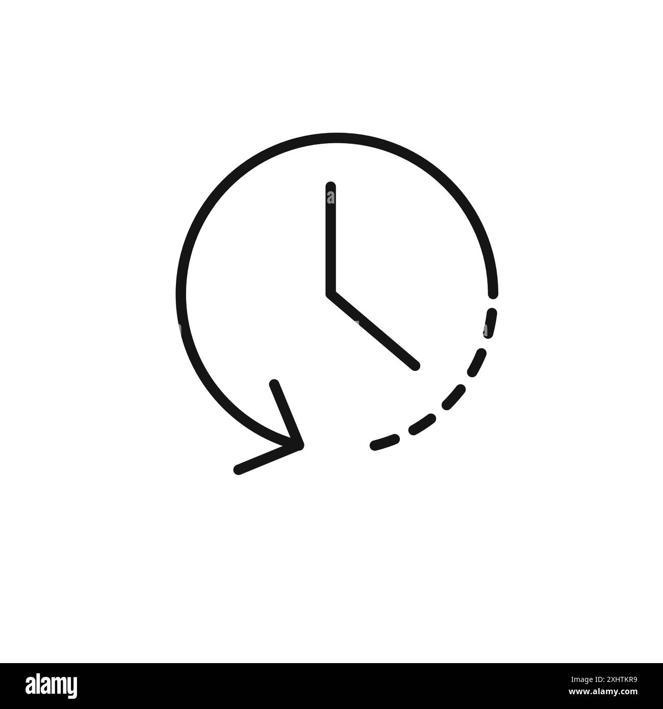 Counterclockwise circular arrow outline Cut Out Stock Images & Pictures ...