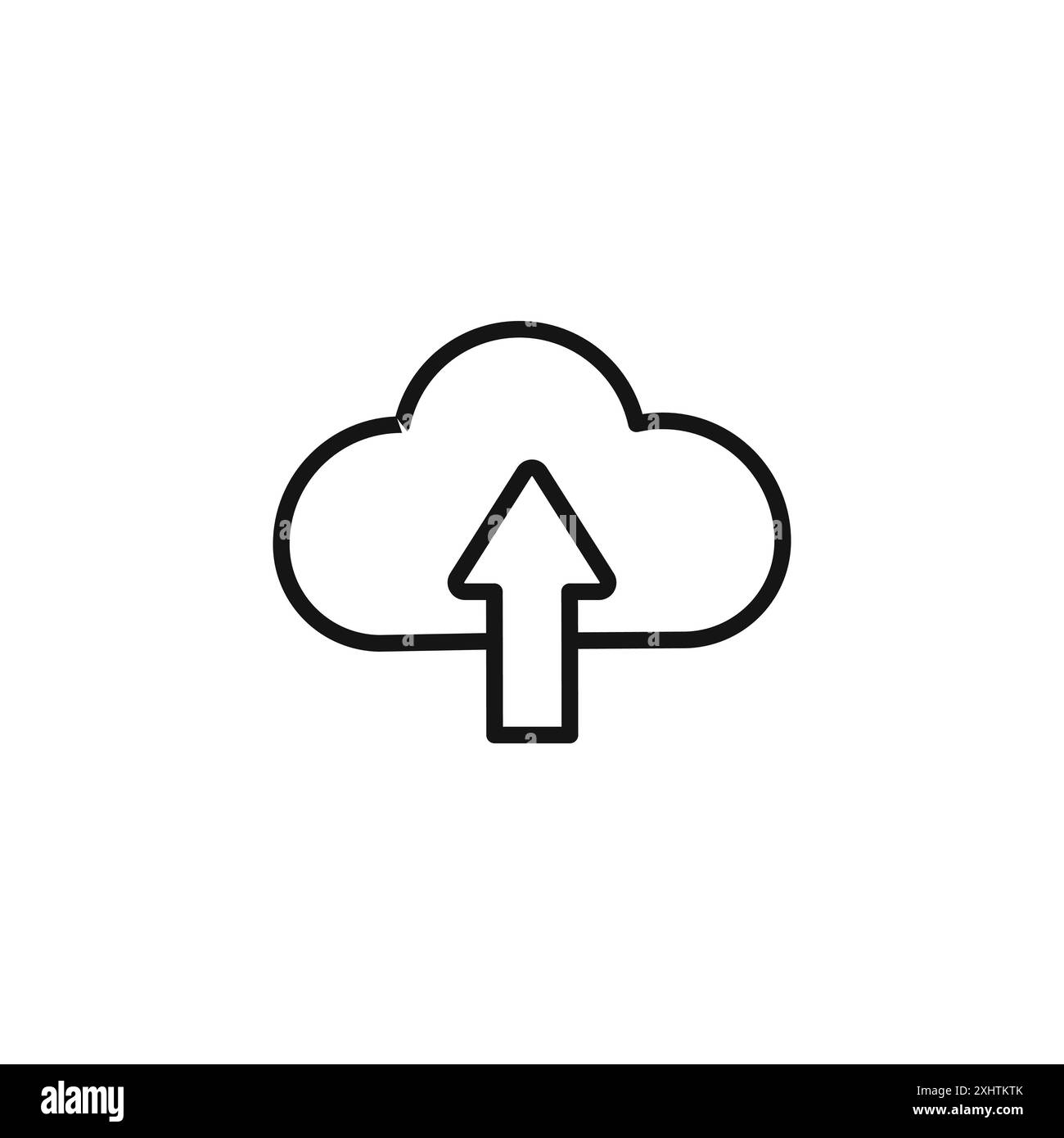 Cloud Upload Icon Outline Collection Or Set In Black And White Stock Vector Image And Art Alamy