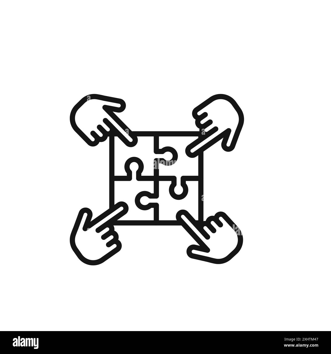 Collaboration and coordination Stock Vector Images - Alamy