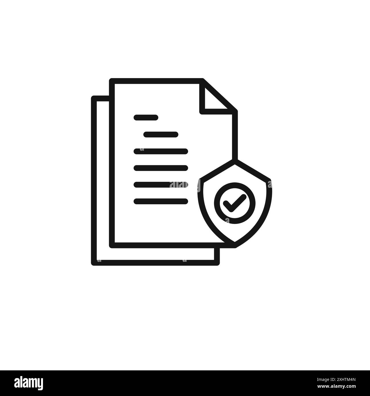 data protection icon outline collection or set in black and white Stock ...